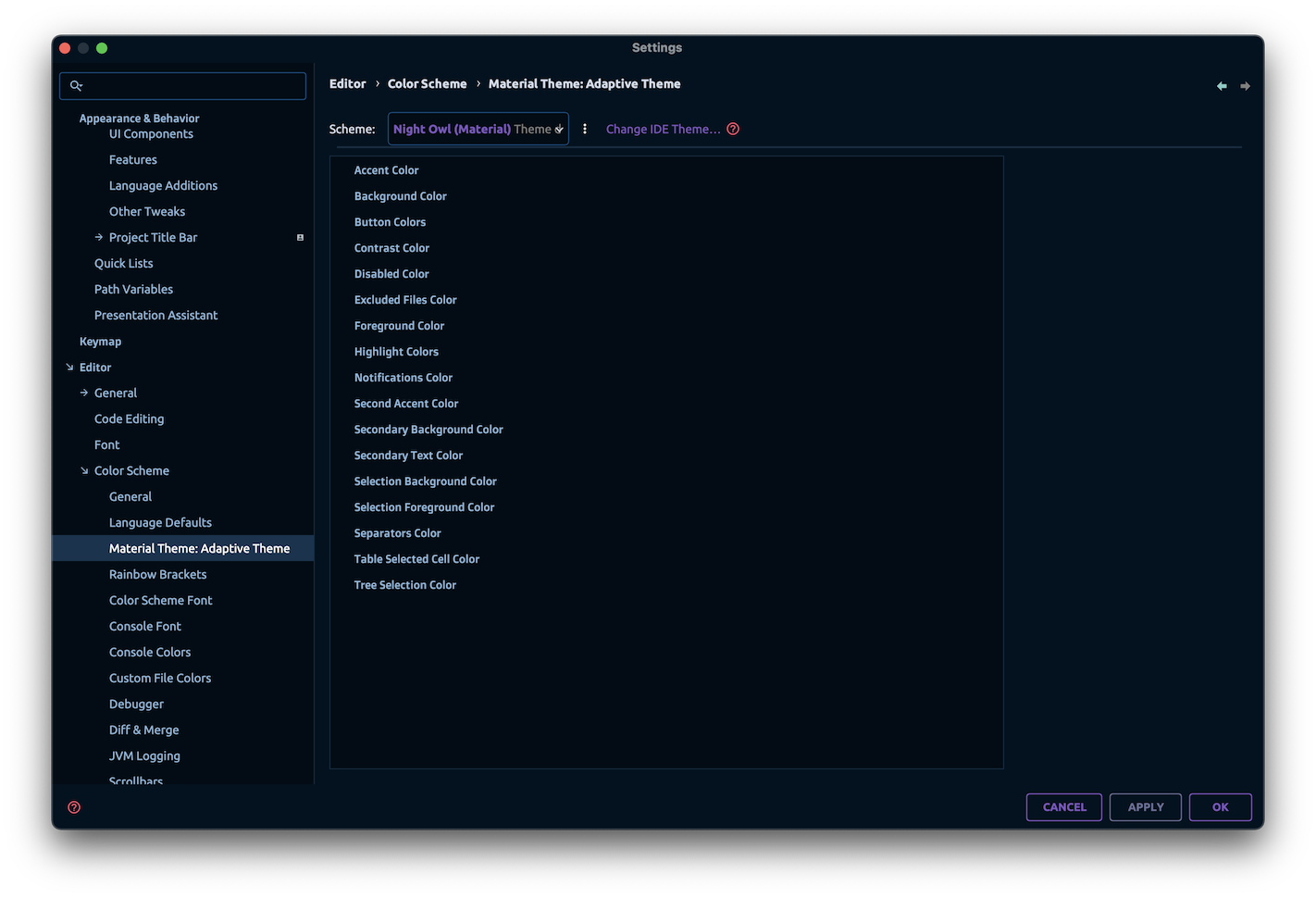 Settings - Material Theme UI Documentation