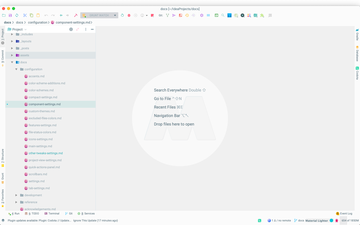Feature Settings - Material Theme UI Documentation